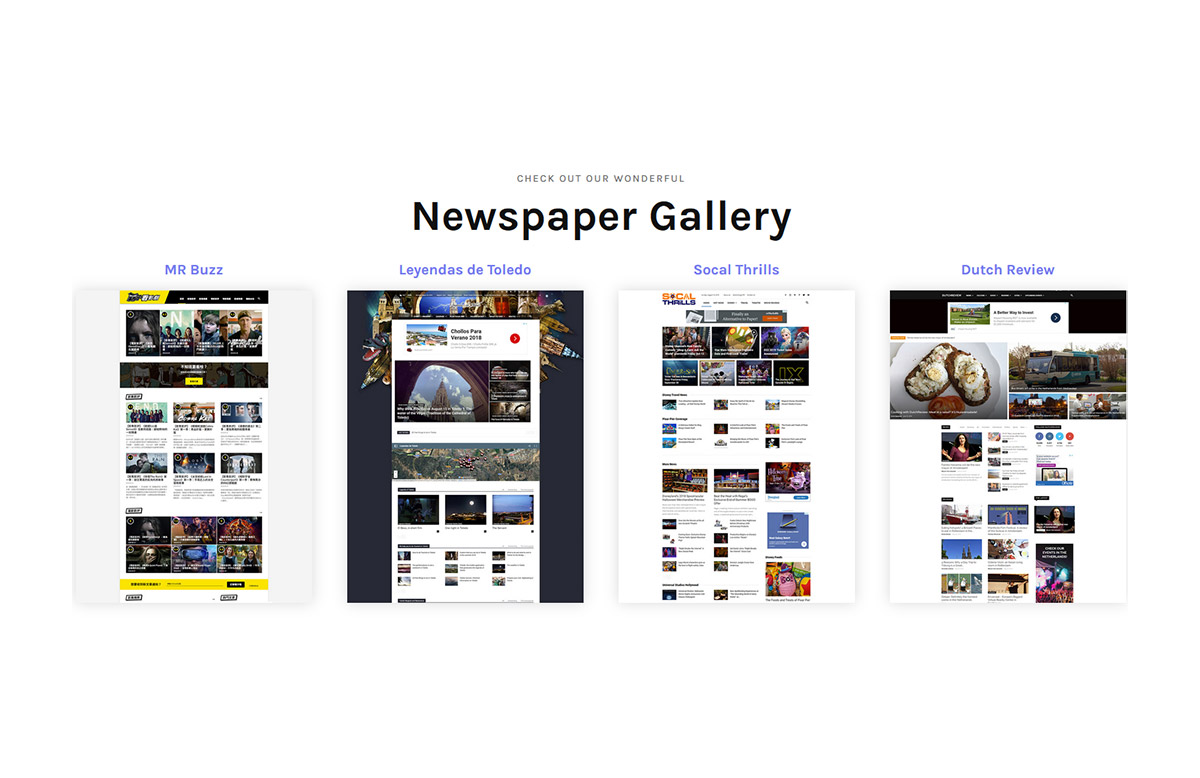 Newspaper Theme Showcase