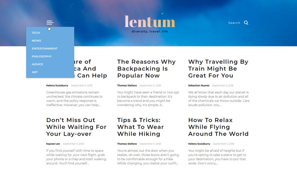 New Header Main Menu: How to Make your Visitors Love Your Website