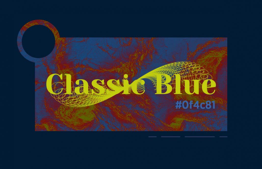 Design with Newspaper Theme: Classic Blue Color of the Year