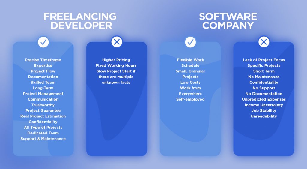 Freelancer vs. Software Development Company: How to make the choice